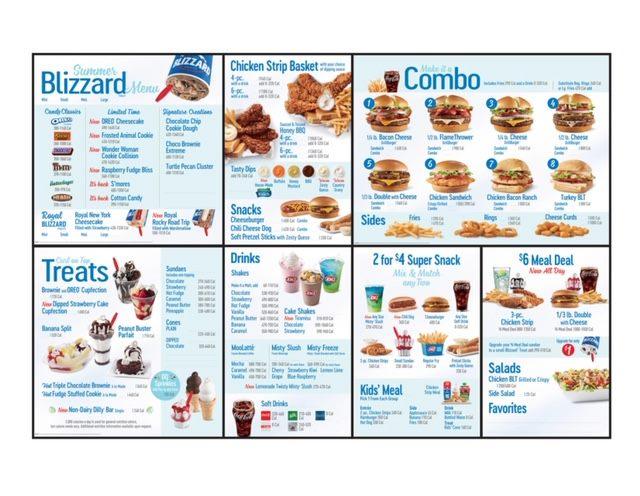 DAIRY QUEEN GRILL AND CHILL MENU Updated list